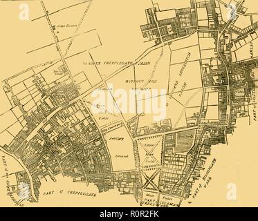Moorfields and its neighbourhood, From a Map of about 1720. London, UK ...
