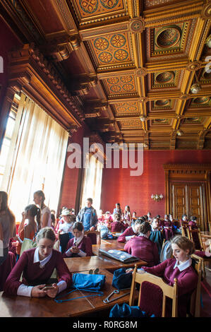 Students wait inside the Residence of Bukovinian and Dalmatian ...