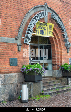 Old Hakaniemi Market hall in Helsinki Finland Stock Photo - Alamy