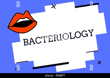 Writing note showing Bacteriology. Business photo showcasing Branch of ...