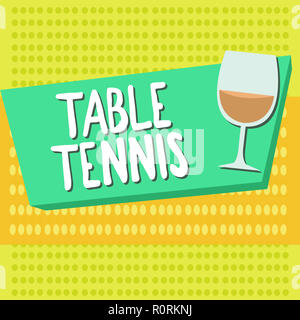 Word writing text Table Tennis. Business concept for Indoor game played ...