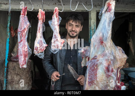 butcher at the bazaar in Mazar-i-sharif, Afghanistan Stock Photo - Alamy