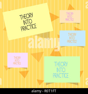Writing note showing Theory Into Practice. Business photo showcasing ...