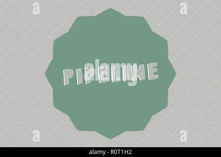 Text sign showing Pipeline. Conceptual photo long pipe typically ...