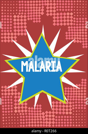Word writing text Malaria. Business concept for Life threatening ...
