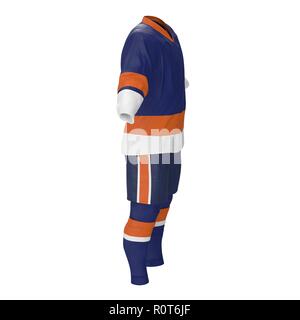 Hockey Clothes on white. 3D illustration Stock Photo - Alamy