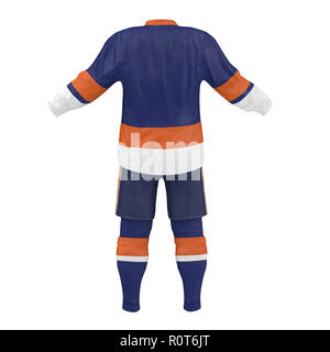 Hockey Clothes on white. Rear view. 3D illustration Stock Photo - Alamy