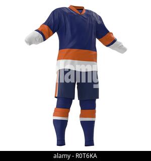 Hockey Clothes on white. 3D illustration Stock Photo - Alamy