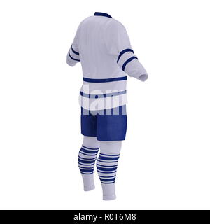 Hockey Clothes on white. Rear view. 3D illustration Stock Photo - Alamy