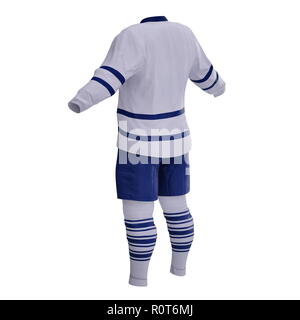 Hockey Clothes on white. Rear view. 3D illustration Stock Photo - Alamy