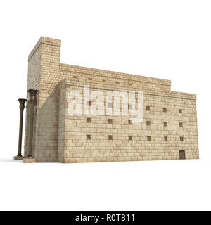 King Solomon's temple Beit HaMikdash in hebrew name with large basin ...