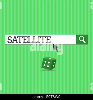 Conceptual hand writing showing Satellite. Business photo showcasing ...