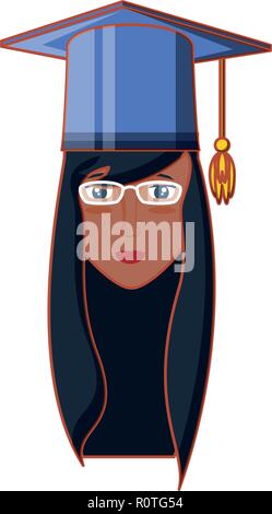 student graduated head avatar character vector illustration design ...