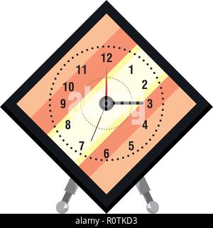 rhombus shaped clock on white background vector illustration Stock ...