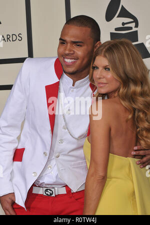 Fergie arriving at 50th Annual Grammy Award at the Staples Center In ...