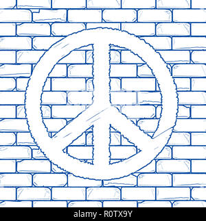 Ban the bomb symbol on a traditional brick wall Stock Photo - Alamy