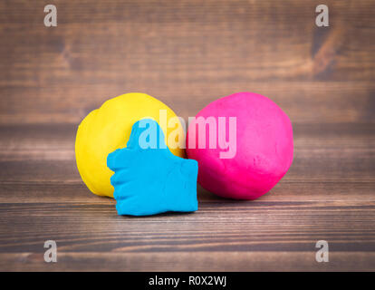 like and share icon from plasticine Stock Photo - Alamy