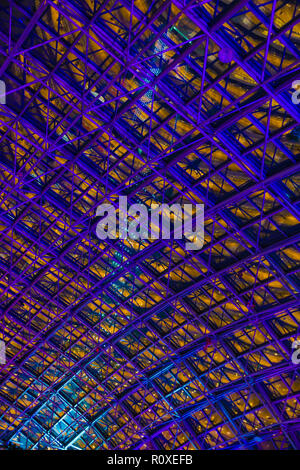 Complex steel structure with trusses and cross braces of a high voltage ...