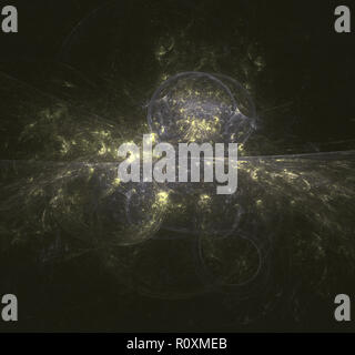 image of one Digital Fractal on Black Color Stock Photo - Alamy