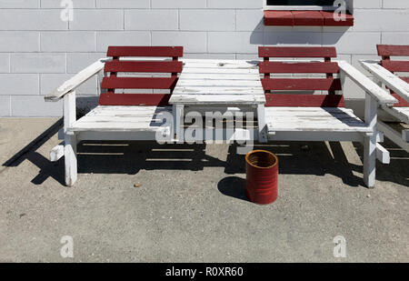 Designated smoking area Outdoor bench in smoking zone permitted Stock ...