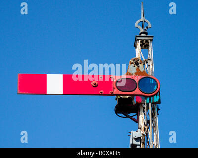 old railway semaphore signals Stock Photo - Alamy