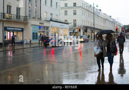 Dull wet weather, The Parade, Leamington Spa, UK Stock Photo - Alamy