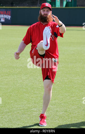 November 4, 2018 - St. Louis Cardinals John Brebbia during a warm up ...