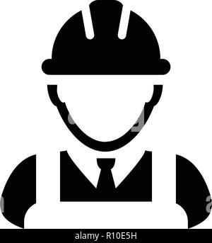 Operator worker icon vector male Construction service person profile ...