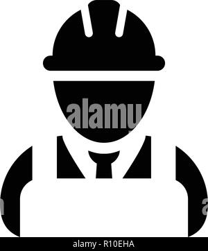 Operator worker icon vector male Construction service person profile ...