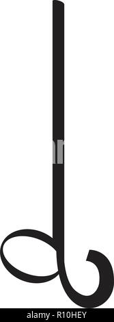 Crotchet note silhouette vector art white background Stock Vector Image ...