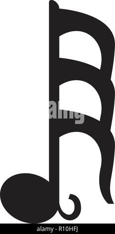 thirty second note vector icon editable stroke outline icons for web ...