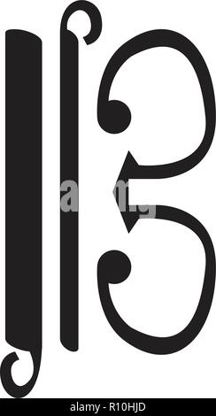 Alto Clef Silhouette Stock Vector Image & Art - Alamy