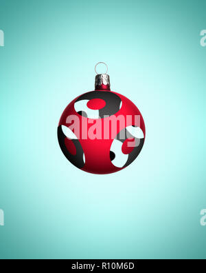 Modern Christmas tree with silver baubles outside London city hall 2019 ...