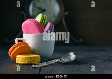 macaroons in cup, fun breakfast concept Stock Photo - Alamy