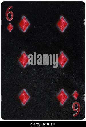 6 Of Diamonds Playing Card Six Of Diamonds Playing Cards Stock Photo ...