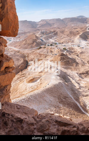 Masada ,roman camp and the siege wall Stock Photo - Alamy