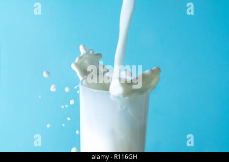 Overflowing glass of milk Stock Photo: 27887896 - Alamy