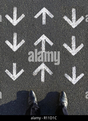 A path of arrows moving forward in a chain. Life path. The path is ...