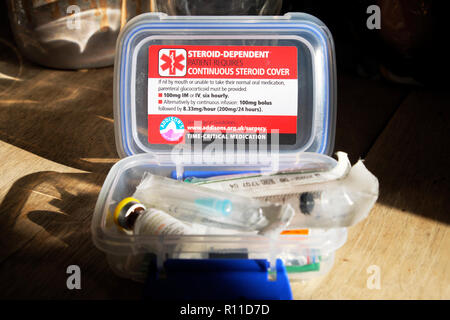 Adrenal Crisis / Coma Acute Adrenal Insufficiency medical injection kit ...