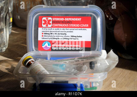 Adrenal Crisis / Coma Acute Adrenal Insufficiency medical injection kit ...