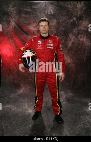 IRL driver Buddy Lazier poses during IRL media day at Homestead Miami ...