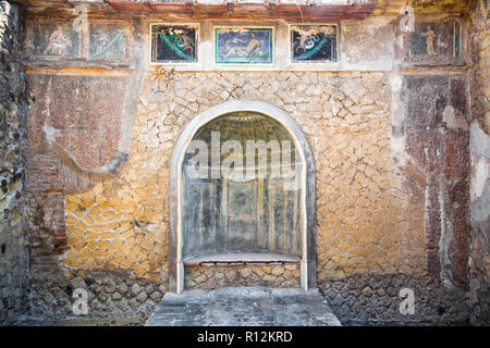 Skeleton House. Excavations of Roman town buried by eruption of Mount ...
