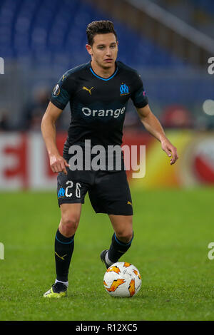 ROME - NOV 8, 2018: Florian Thauvin 26 close up portrait. SS Lazio ...
