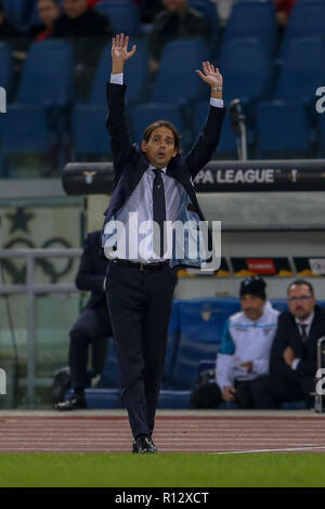 ROME - NOV 8, 2018: Lazio players before the match. SS Lazio ...