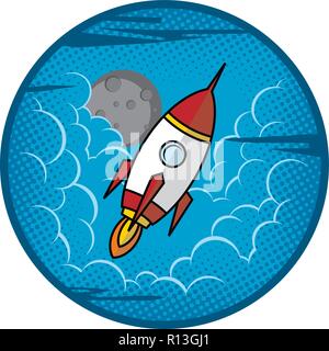 space moon expedition traveller rocket vector Stock Vector Image & Art ...