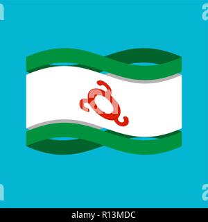 Ingushetia Flag isolated. Ingush ribbon banner. state symbol Stock ...
