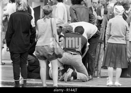 Punk riots Leeds 1983 Stock Photo - Alamy