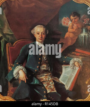 This portrait of Giacomo Casanova by Anton Raphael Mengs depicts the ...