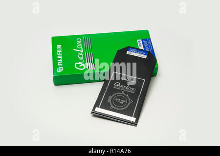 One sheet of Fuji QuickLoad Film and box Stock Photo - Alamy
