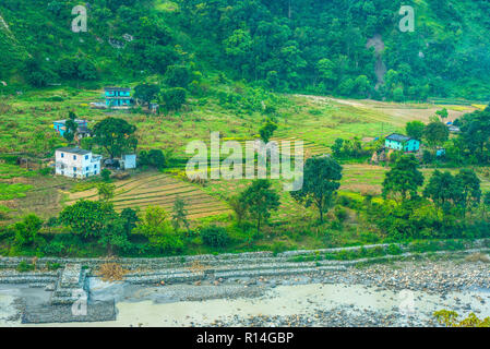 Sharda River in Jauljibi - India Nepal Border, Uttrakhand Stock Photo ...